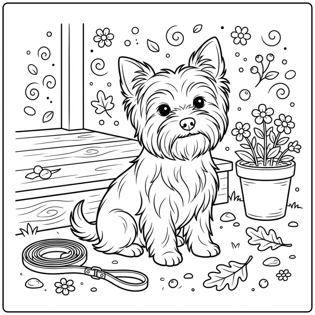 40 Yorkie Coloring Pages: Free Printable PDFs To Print