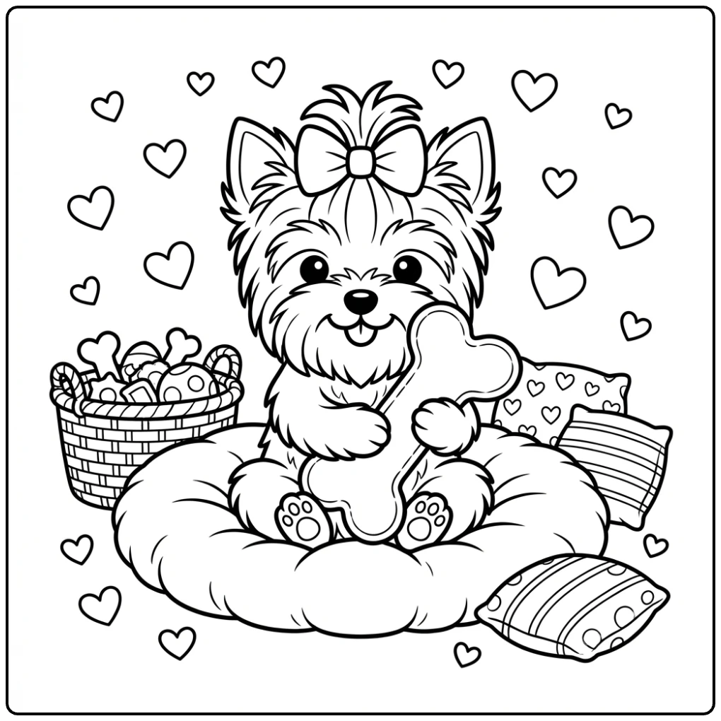 40 Yorkie Coloring Pages: Free Printable PDFs To Print